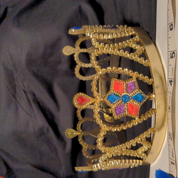Unbranded | Costumes | Nwot Plastic Adjustable Crown Gold Multi Color ...